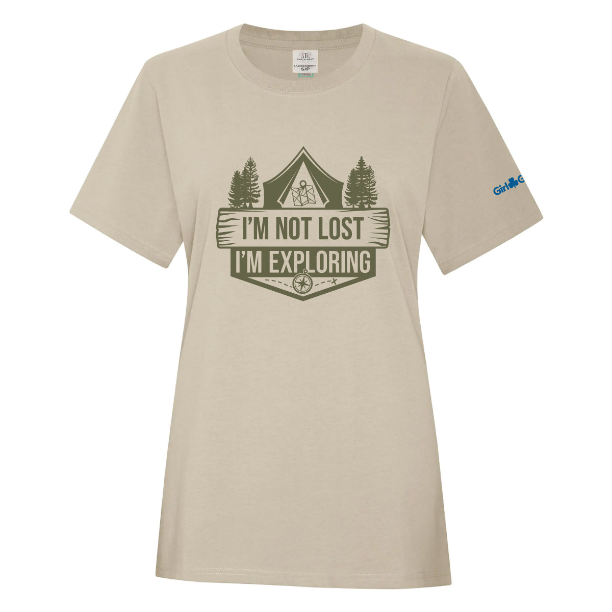 I'M NOT LOST, I'M EXPLORING - LADIES T SHIRT - EARTH WASH SAND - ATC60 ...