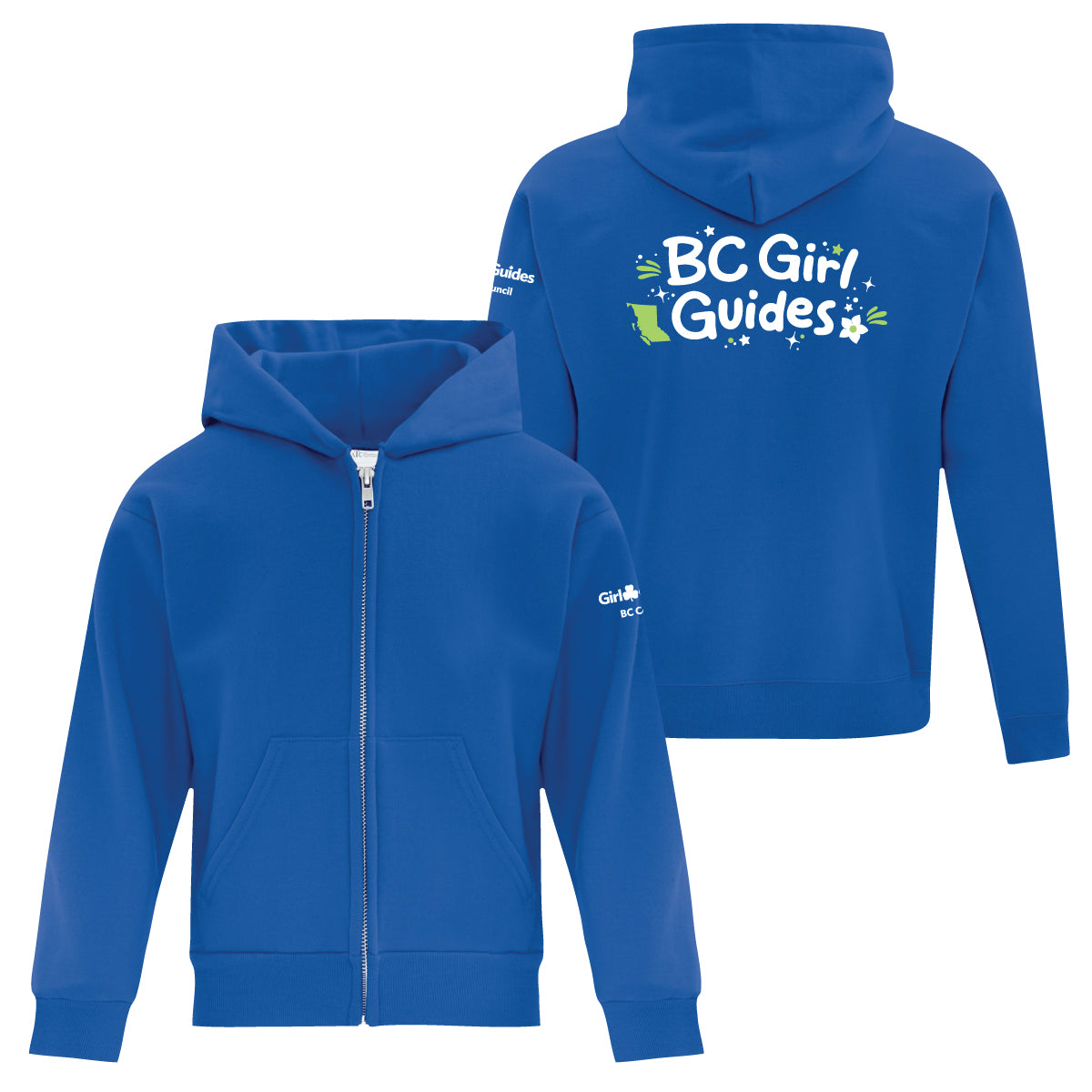 BC COUNCIL - Youth Full Zip Hoodie - ATCY2600 - ROYAL – The Girl Guide ...